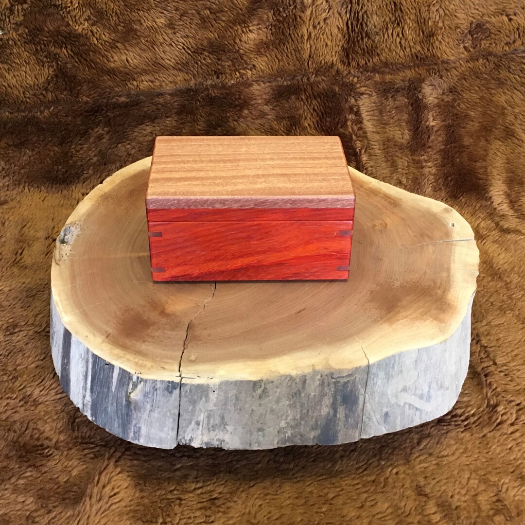Handmade Hardwood Padauk and Sapele Box - Etsy