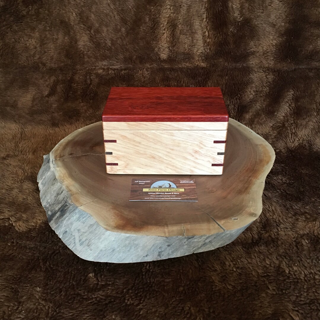 Red Birch and Padauk Box - Etsy
