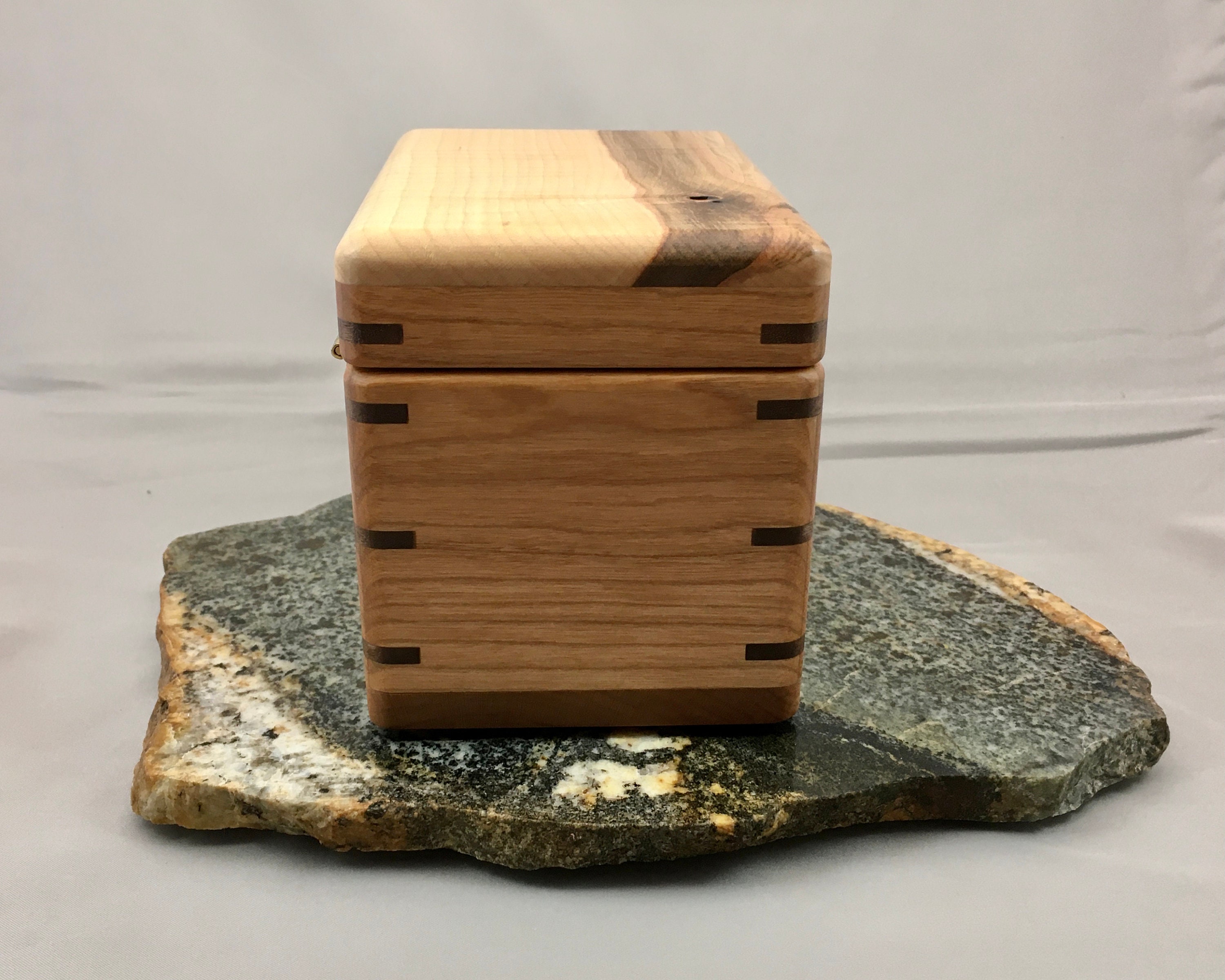 Cherry and Curly Maple False Bottom Box - Etsy