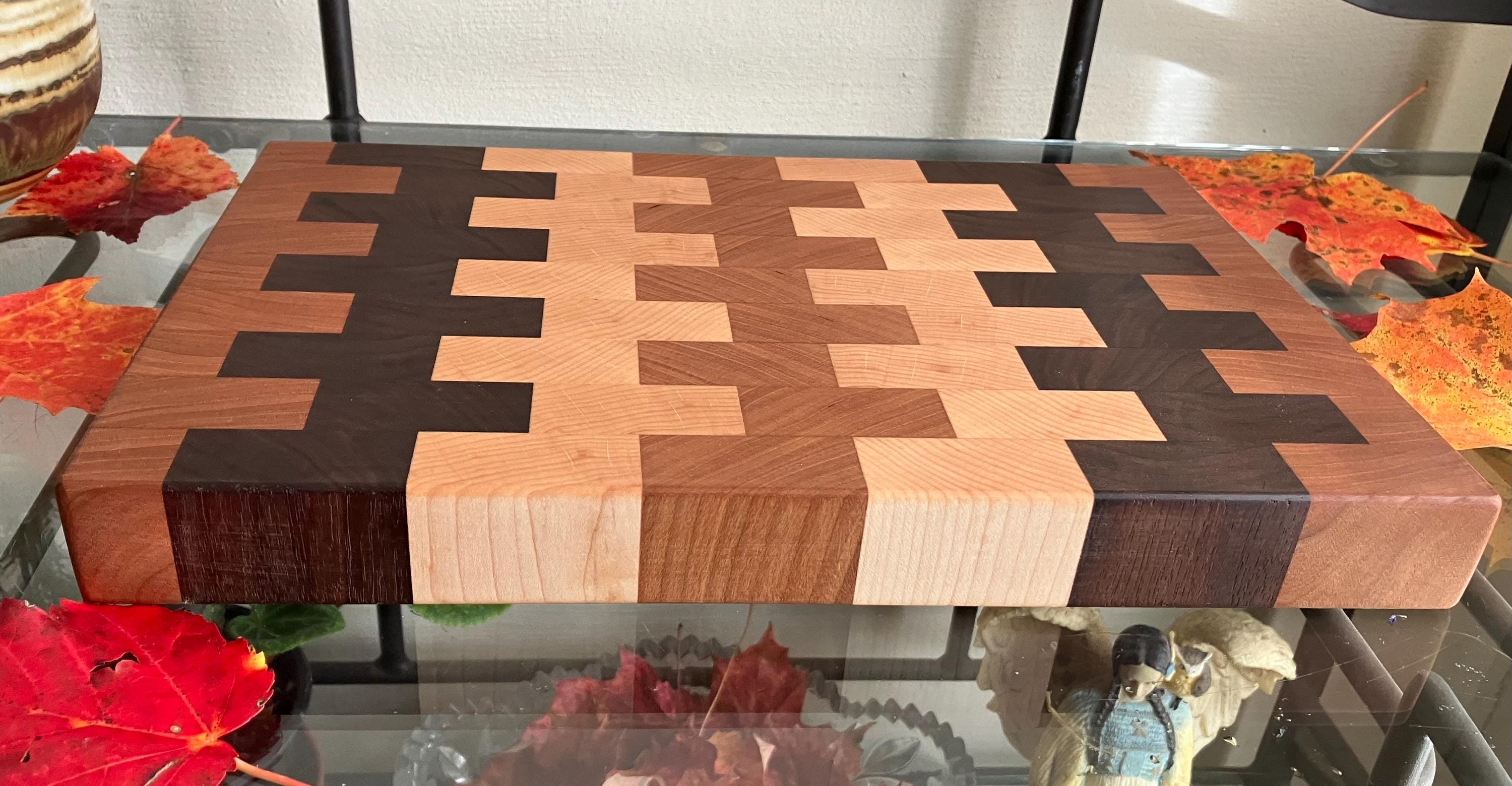 Handmade Hardwood End Grain Butcher Block Cutting Board - Etsy