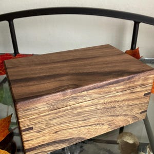 Handmade Hardwood Shedua and Black Walnut Box - Etsy