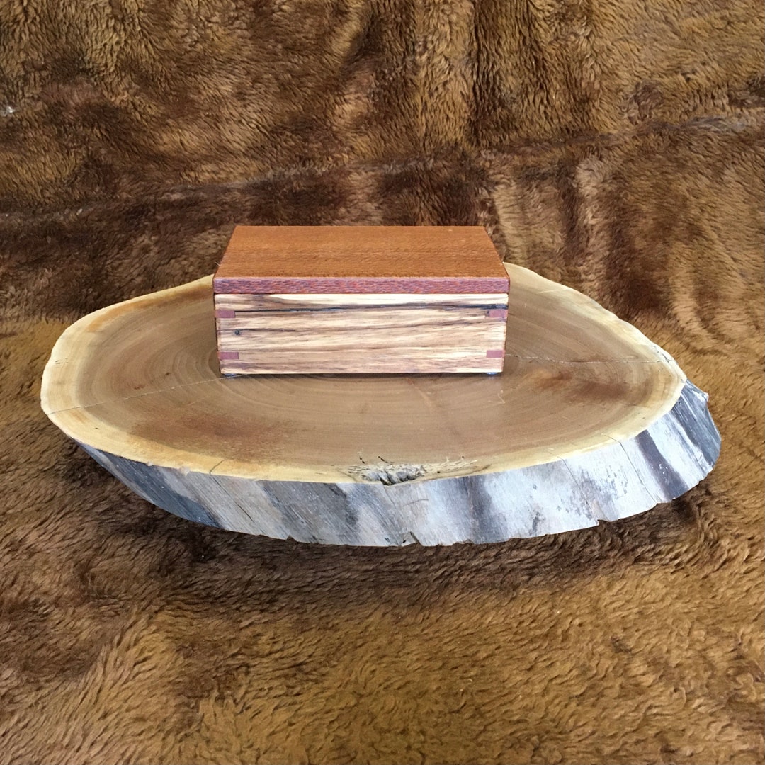 Handmade Hardwood Zebra Wood Box With Leopard Wood Magnetic Lid - Etsy