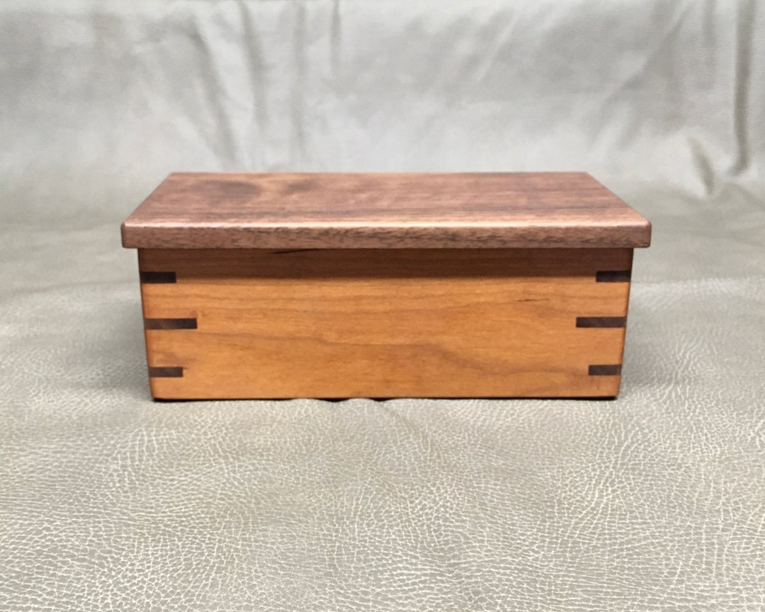 Cherry Box With Black Walnut Lid - Etsy