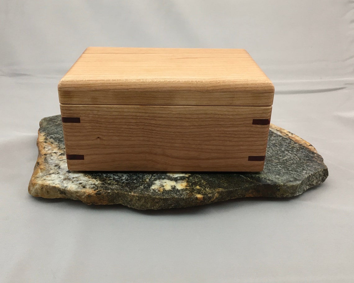 Cherry Box With Padauk Splines - Etsy