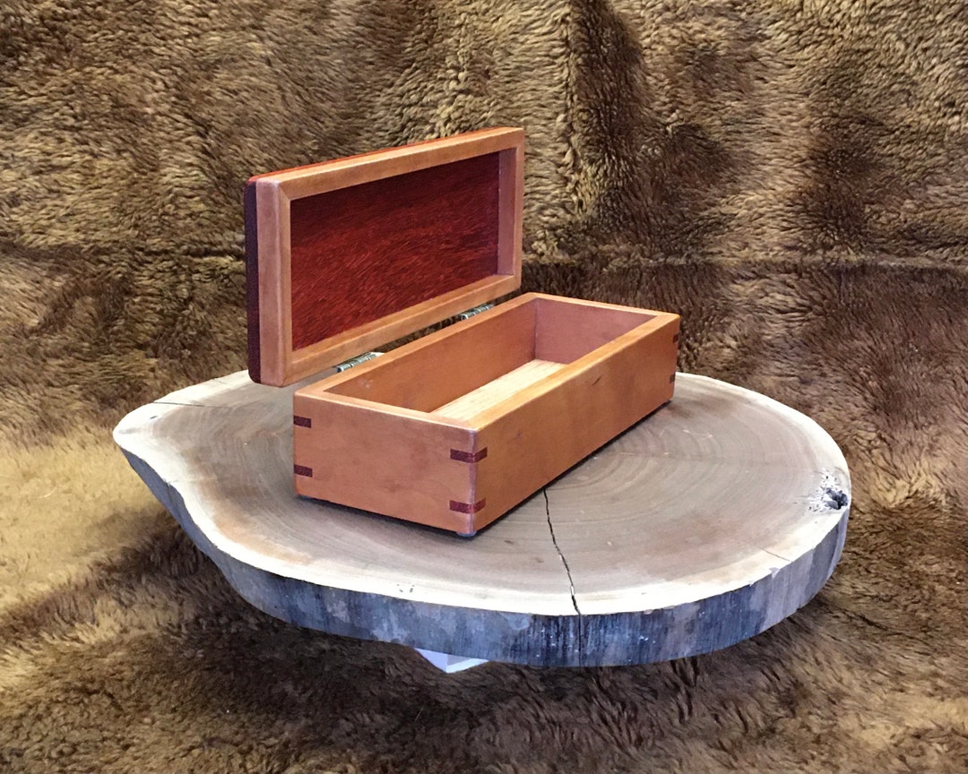 Handmade Hardwood Dark Cherry and Padauk Box - Etsy