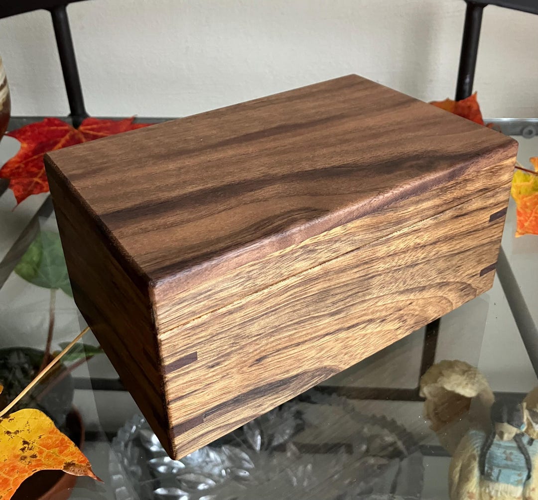Handmade Hardwood Shedua and Black Walnut Box - Etsy