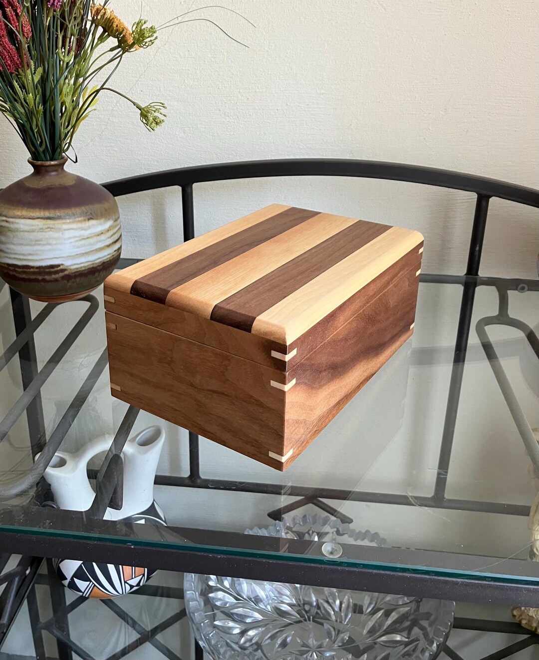 Handmade Hardwood Black Walnut and Maple Box - Etsy