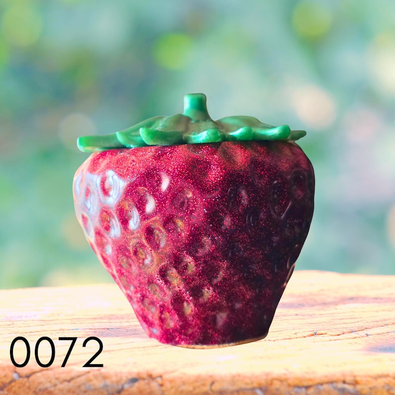 Resin Strawberry Stash Jar - Etsy