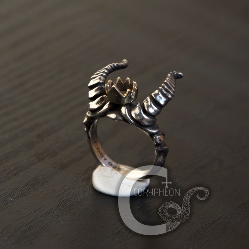 Demon King Ring 925 Silver and Bronze - Etsy
