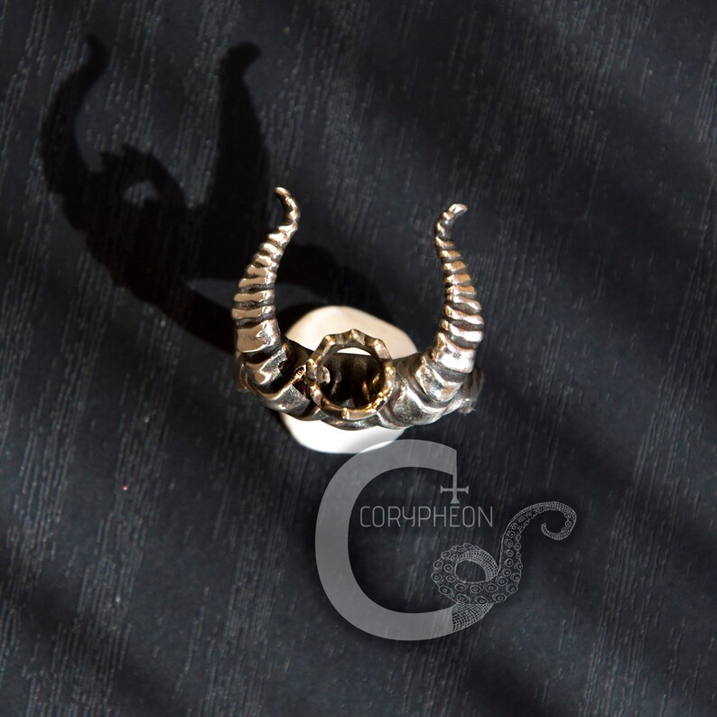 Demon King Ring 925 Silver and Bronze - Etsy