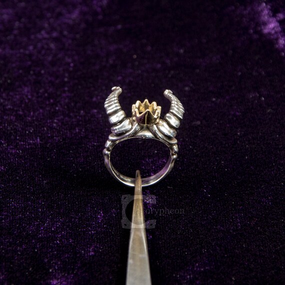 Demon King Ring 925 Silver and Bronze | Etsy