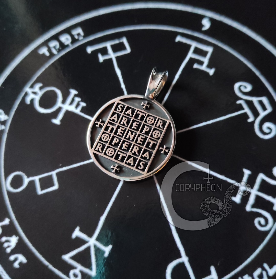 Sator Square Double-faced Pendant, 925 Silver - Etsy Canada
