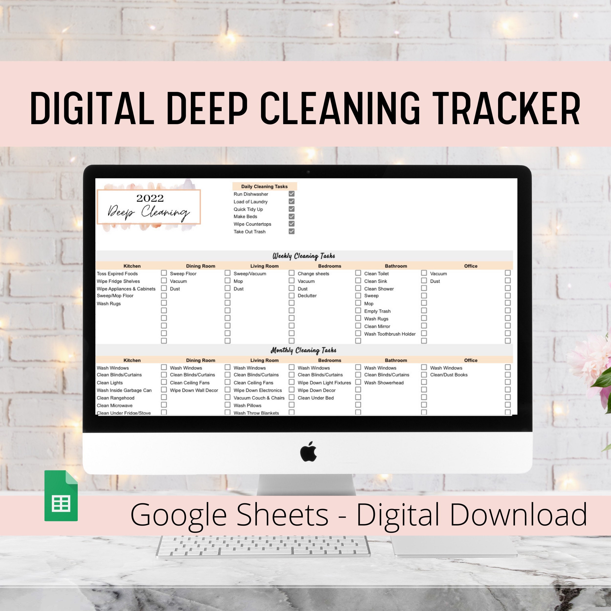 Paper & Party Supplies Cleaning Schedule Spring Cleaning Deep Cleaning ...