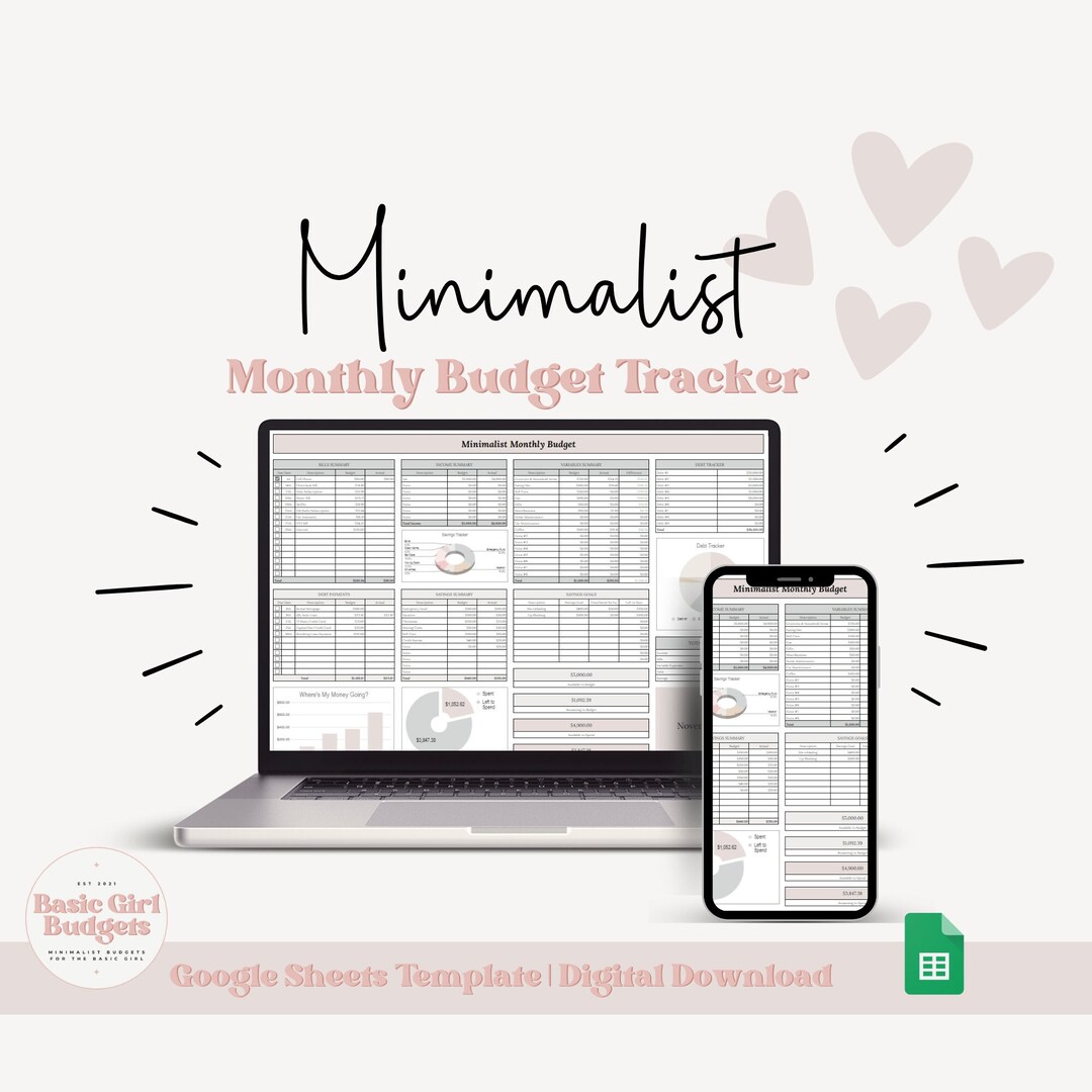 Budget Spreadsheet - Monthly Digital Finance Planner - Family Budgeting ...