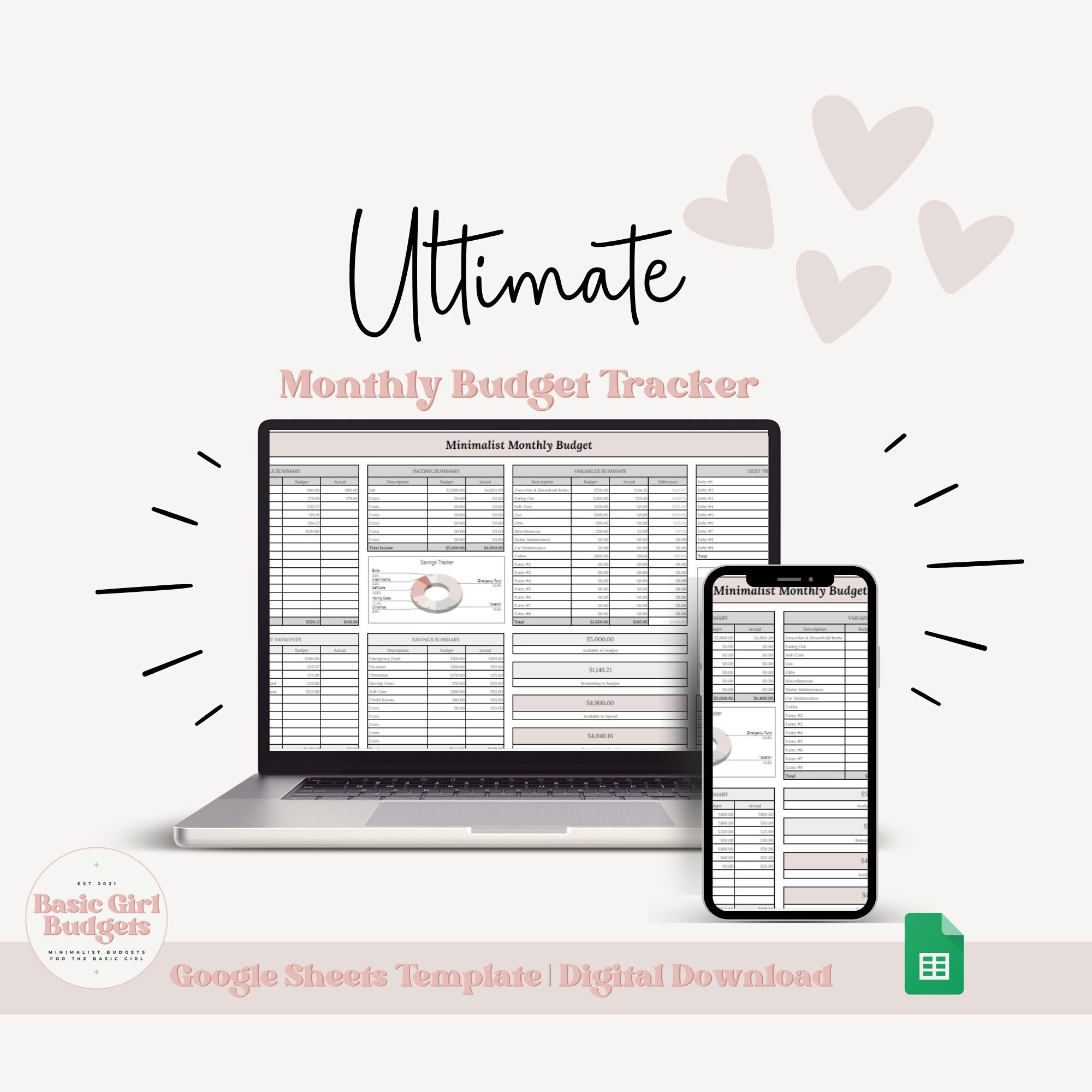 Ultimate Monthly Budget Tracker - Monthly Budget Dashboard - Budgeting ...