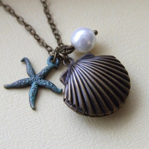 Mermaid Locket Necklace, Ariel's Locket, Little Mermaid Locket, Mermaid ...