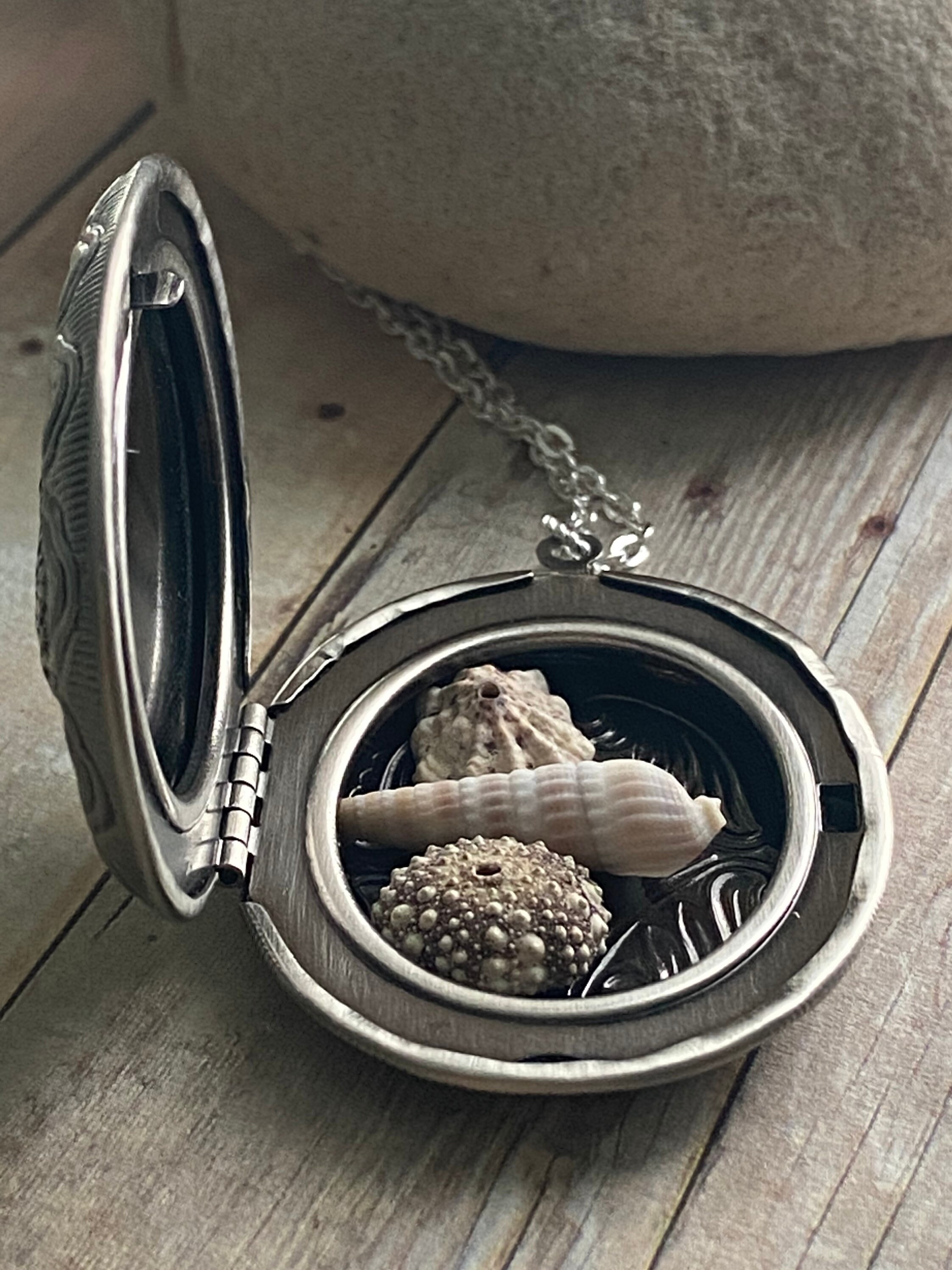 Mermaid Locket Beach Jewelry Antique Silver Locket Beach | Etsy