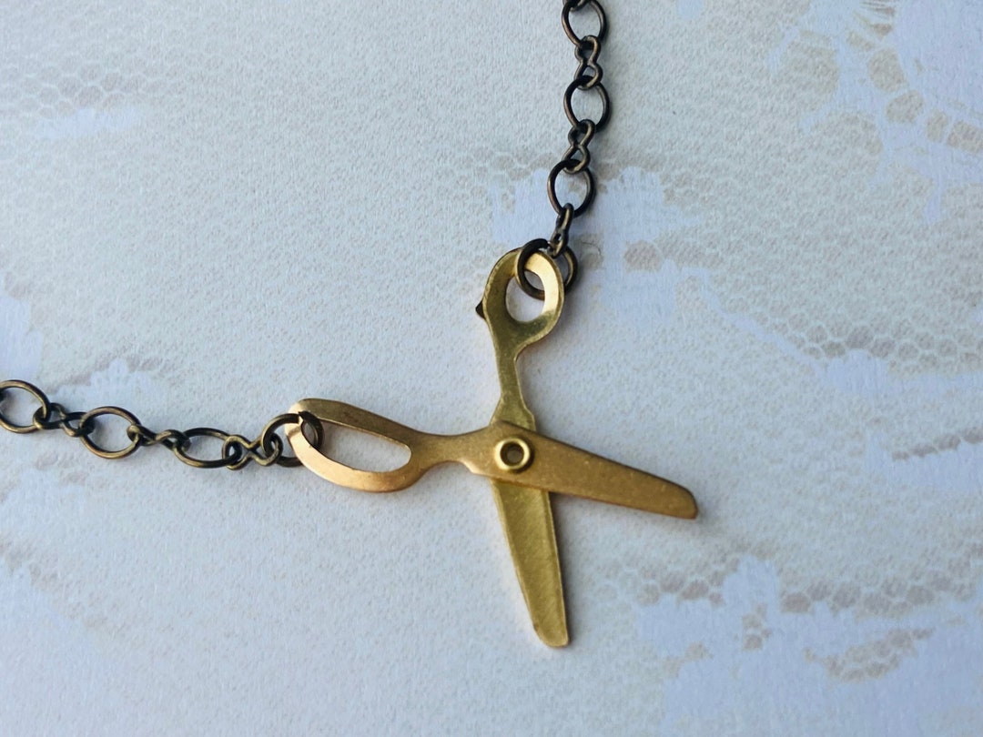 Scissor Necklace- Miniature Scissor- Open and Close Scissors ...