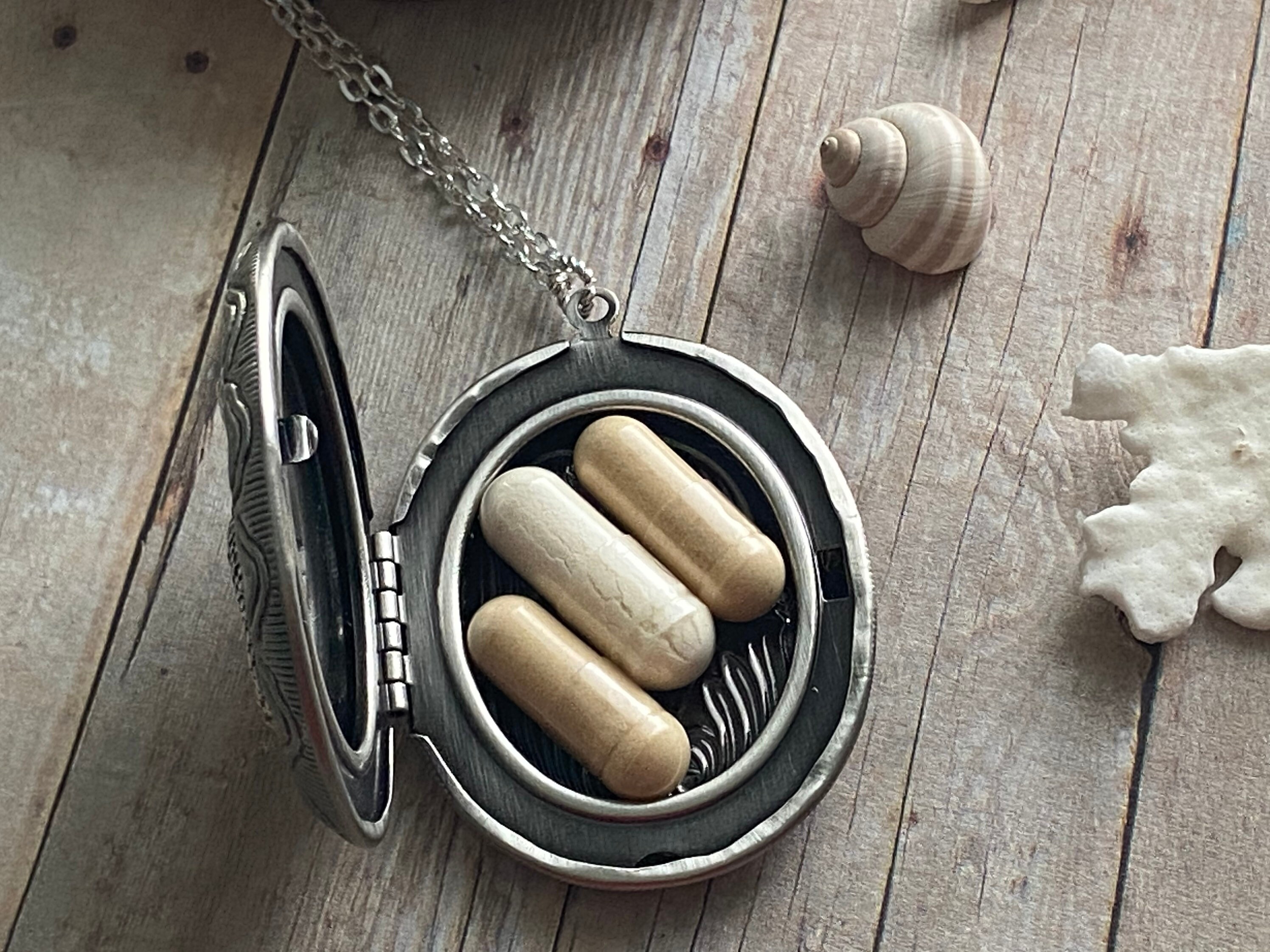 Mermaid Locket Beach Jewelry Antique Silver Locket Beach | Etsy