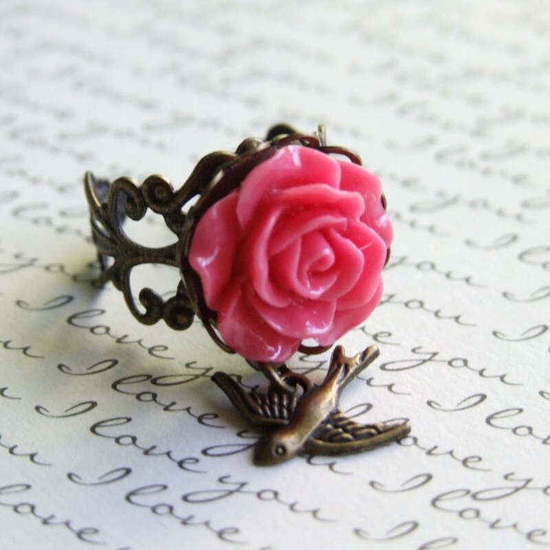 Fuchsia Ring - Etsy