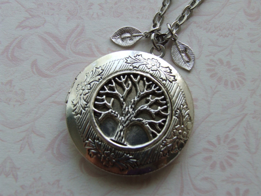 Family Tree Locket Necklace Photo Locket Silver Locket - Etsy