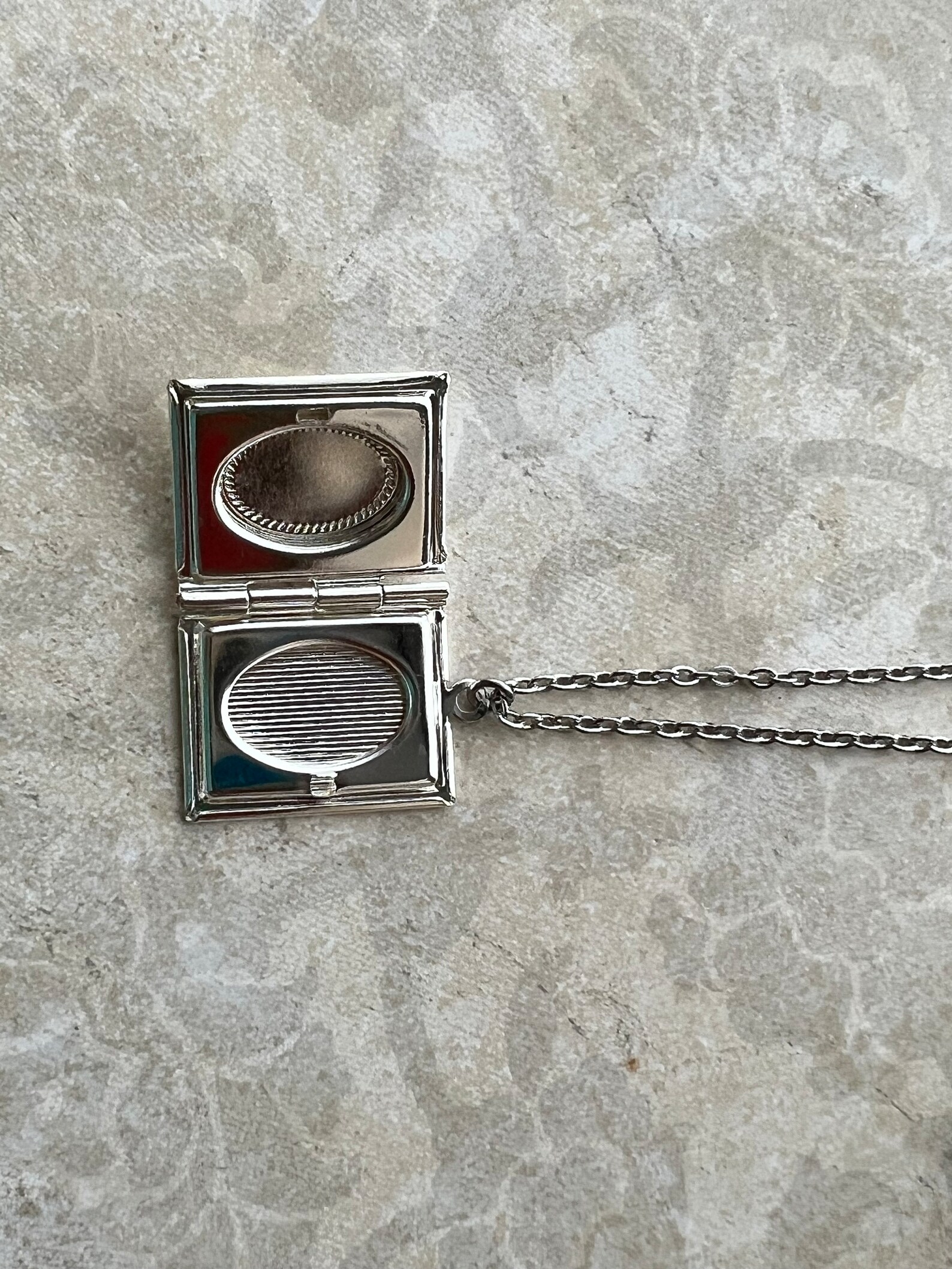 Lady Cameo Locket Necklace, Book Locket With Cameo, Silver Cameo Locket ...