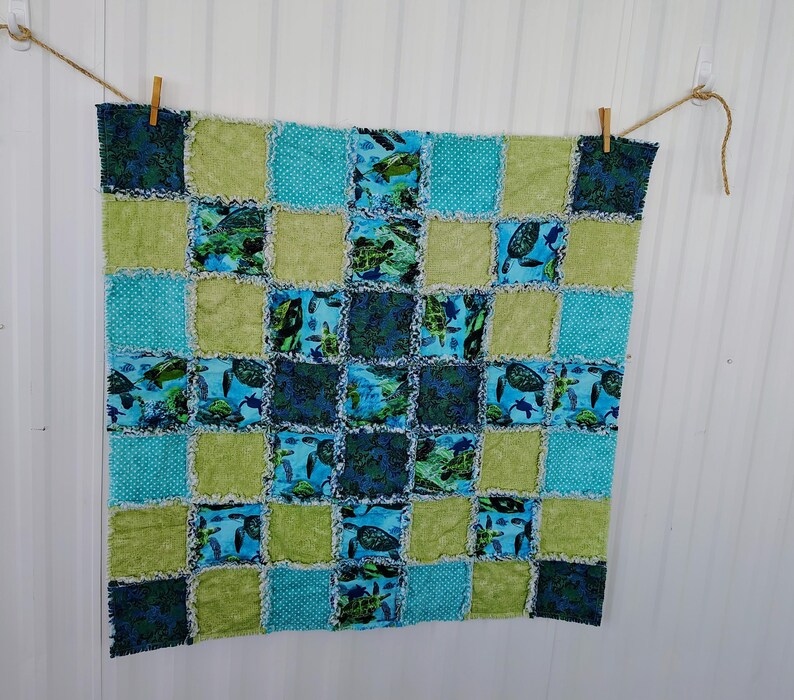 Sea Turtle Rag Style Quilt - Etsy