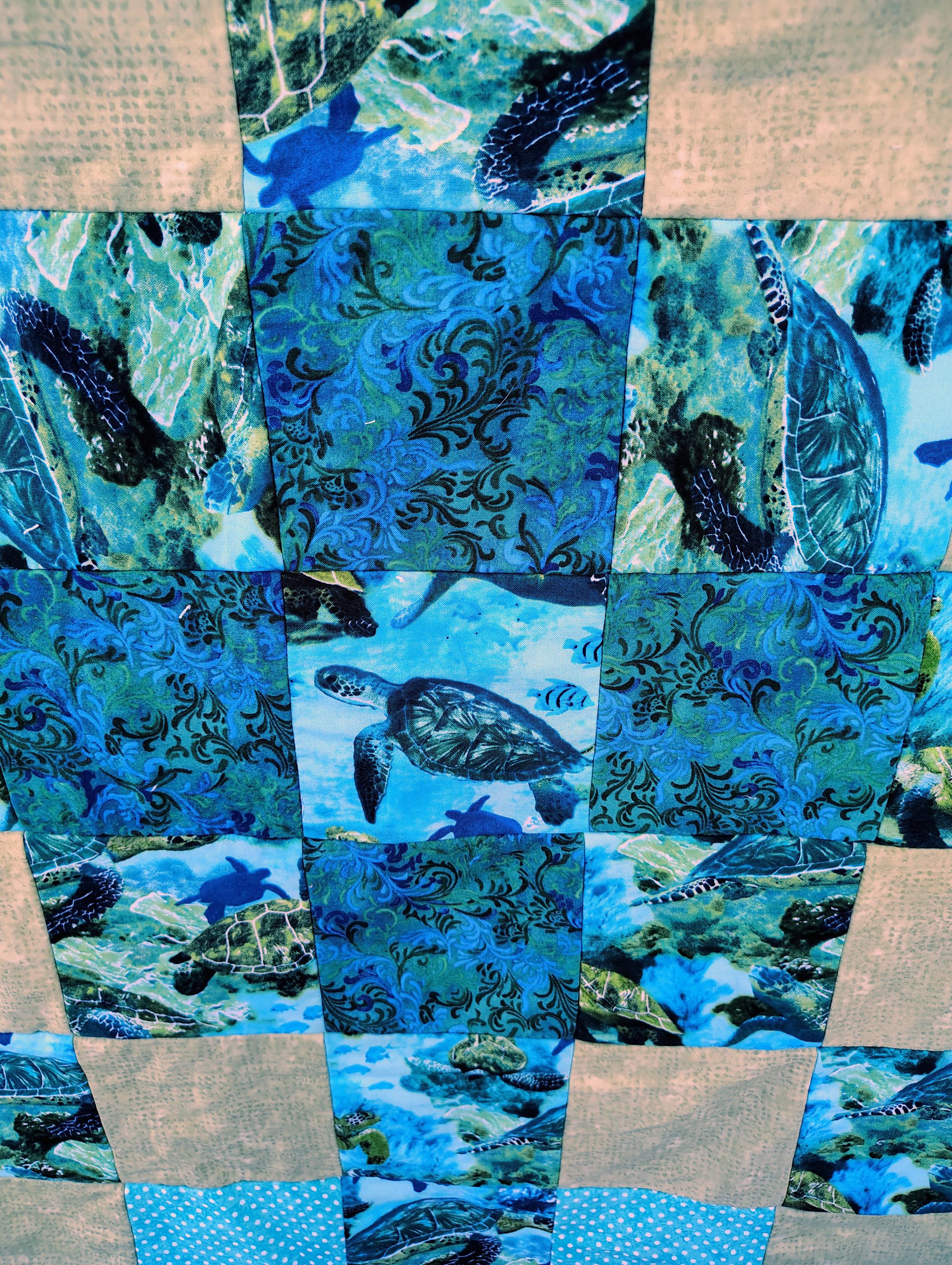 Sea Turtle Rag Style Quilt - Etsy