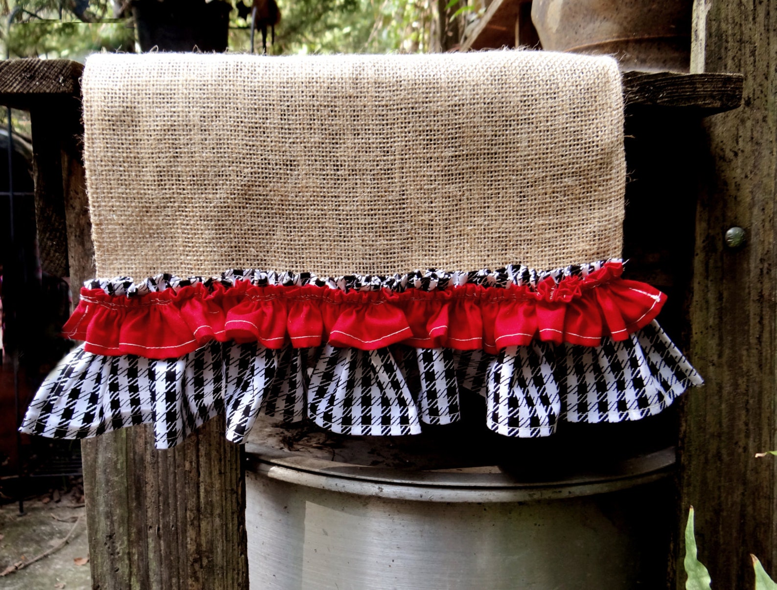 Alabama Crimson Tide Table Runner, Burlap Table Runner, Houndstooth ...