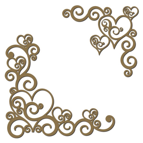 Heart Corner Svg - Etsy