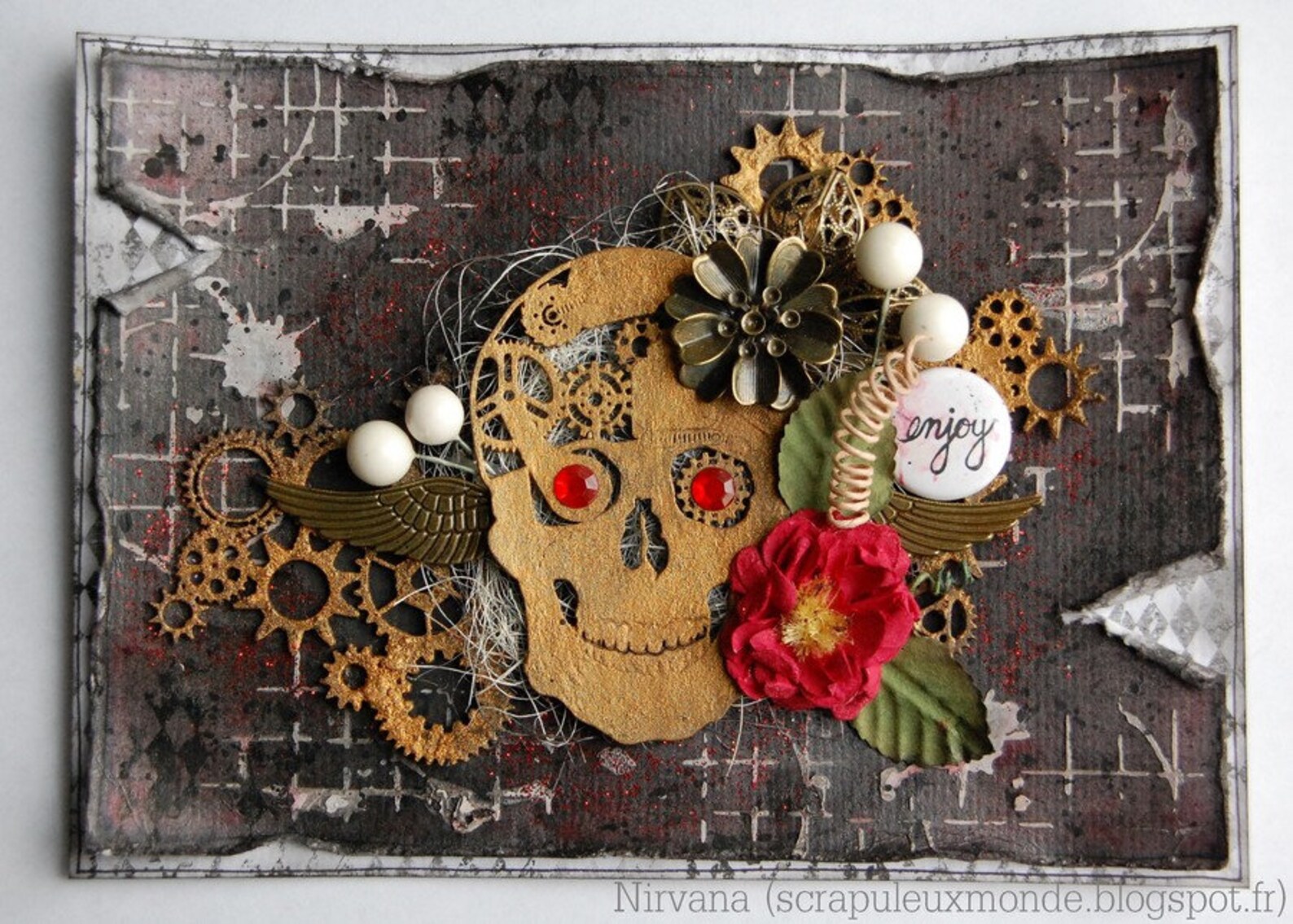 Steampunk Skulls Laser Cut Chipboard Scrapbook and Mixed Media | Etsy
