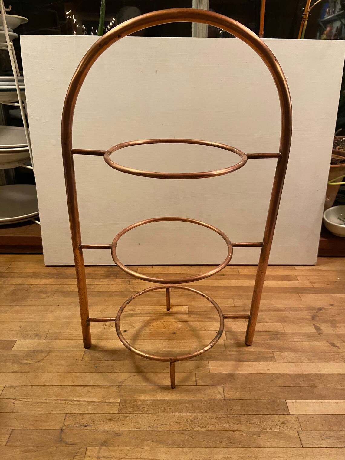 Handmade Copper Plate Rack/stand, Pastry Rack, Three Levels - Etsy