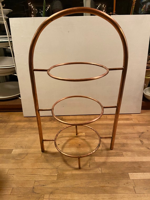 Handmade Copper Plate Rack/stand Pastry Rack Three Levels | Etsy