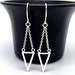 Silver Triangle Earrings, Sterling Silver, Geometric Earrings, Modern ...