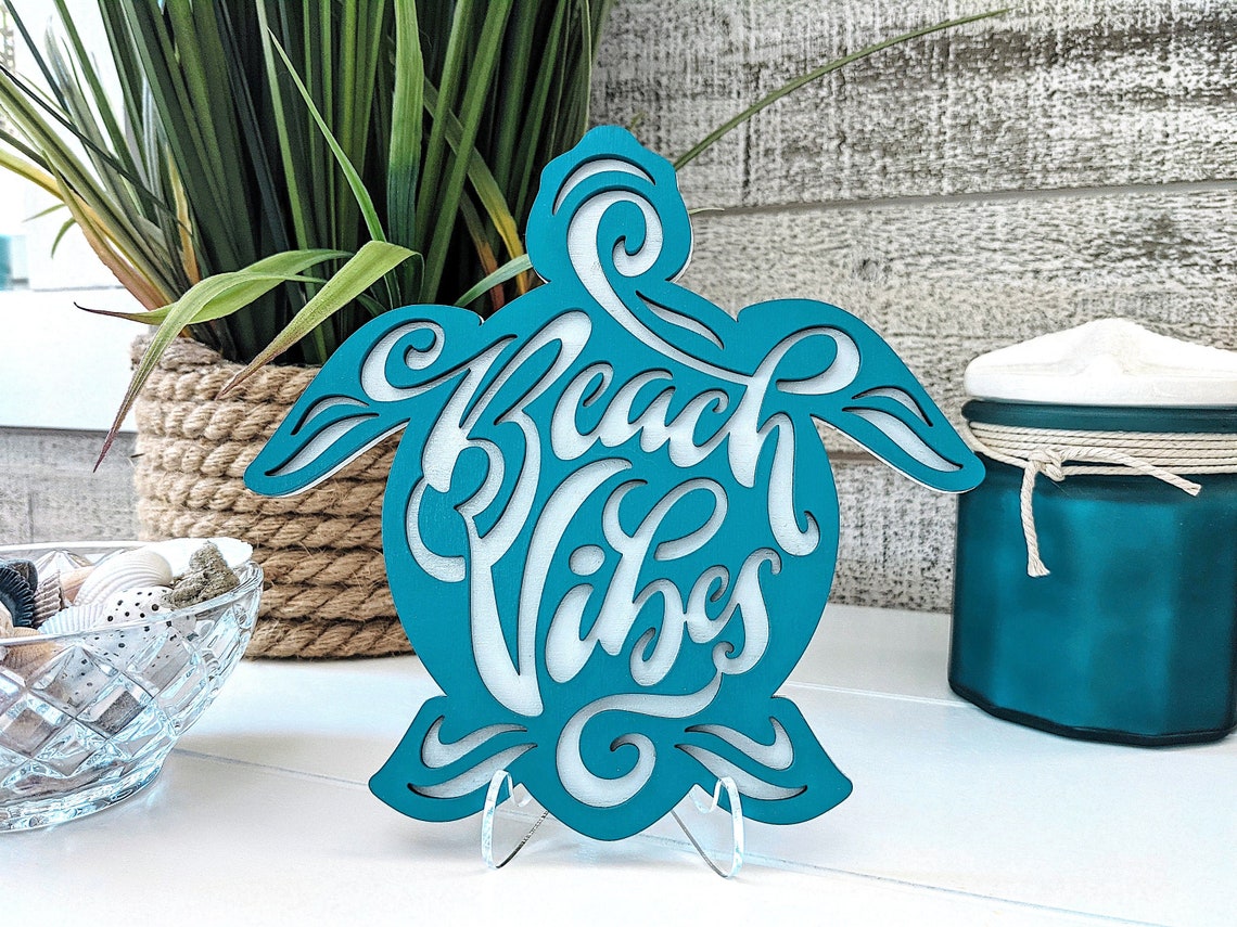 Turtle Decor for Home Beach Decorations Coastal Farmhouse | Etsy