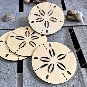 Sand Dollar Coasters Beach Decor Coastal Decorations Wood - Etsy