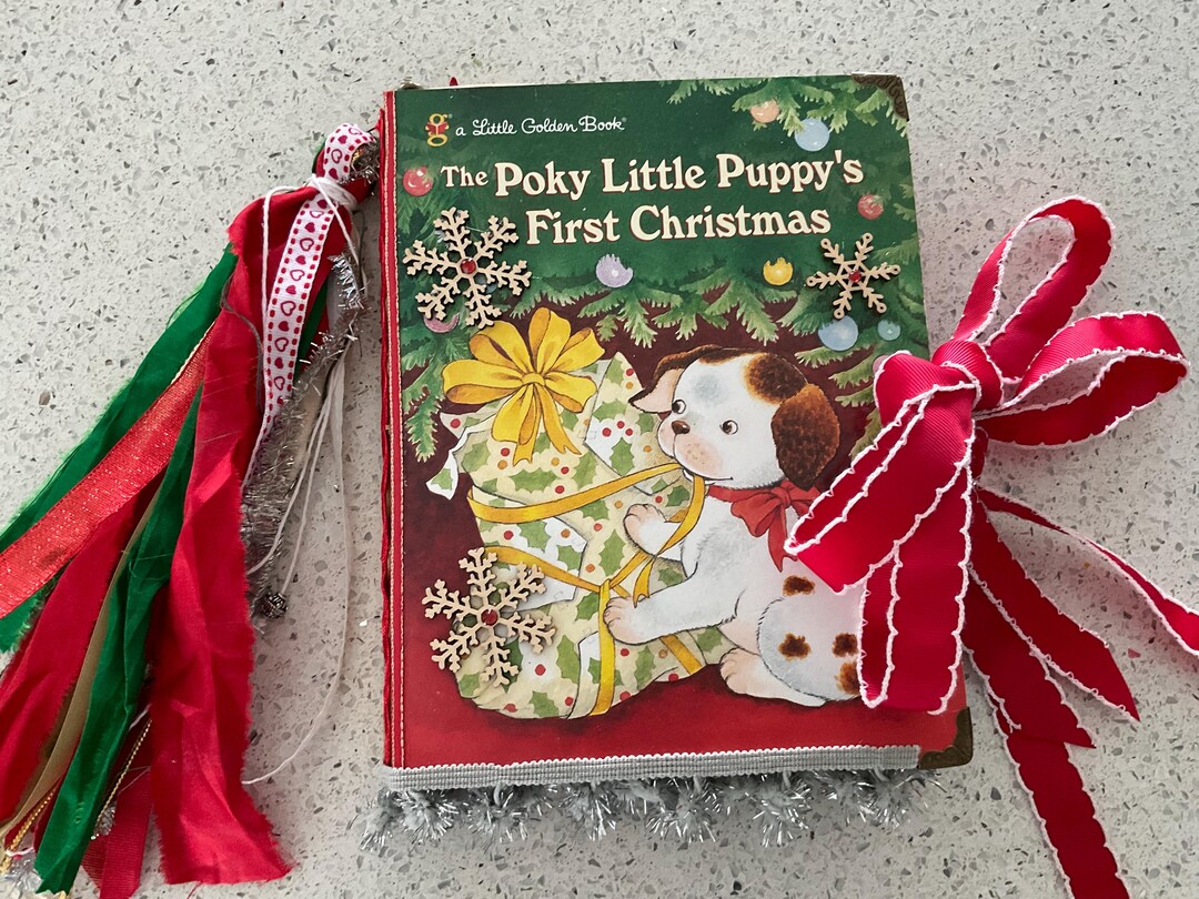 A Pokey Little Puppy First Christmas Little Golden Book Junk Journal - Etsy