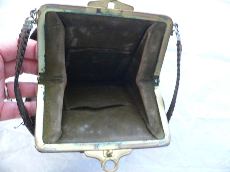 Antique 1910's Art Deco Tooled Leather Purse - Etsy