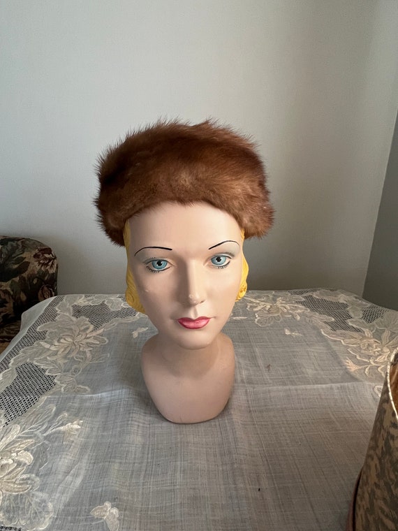 1960s Mink and Satin With Copper Beading - Gem