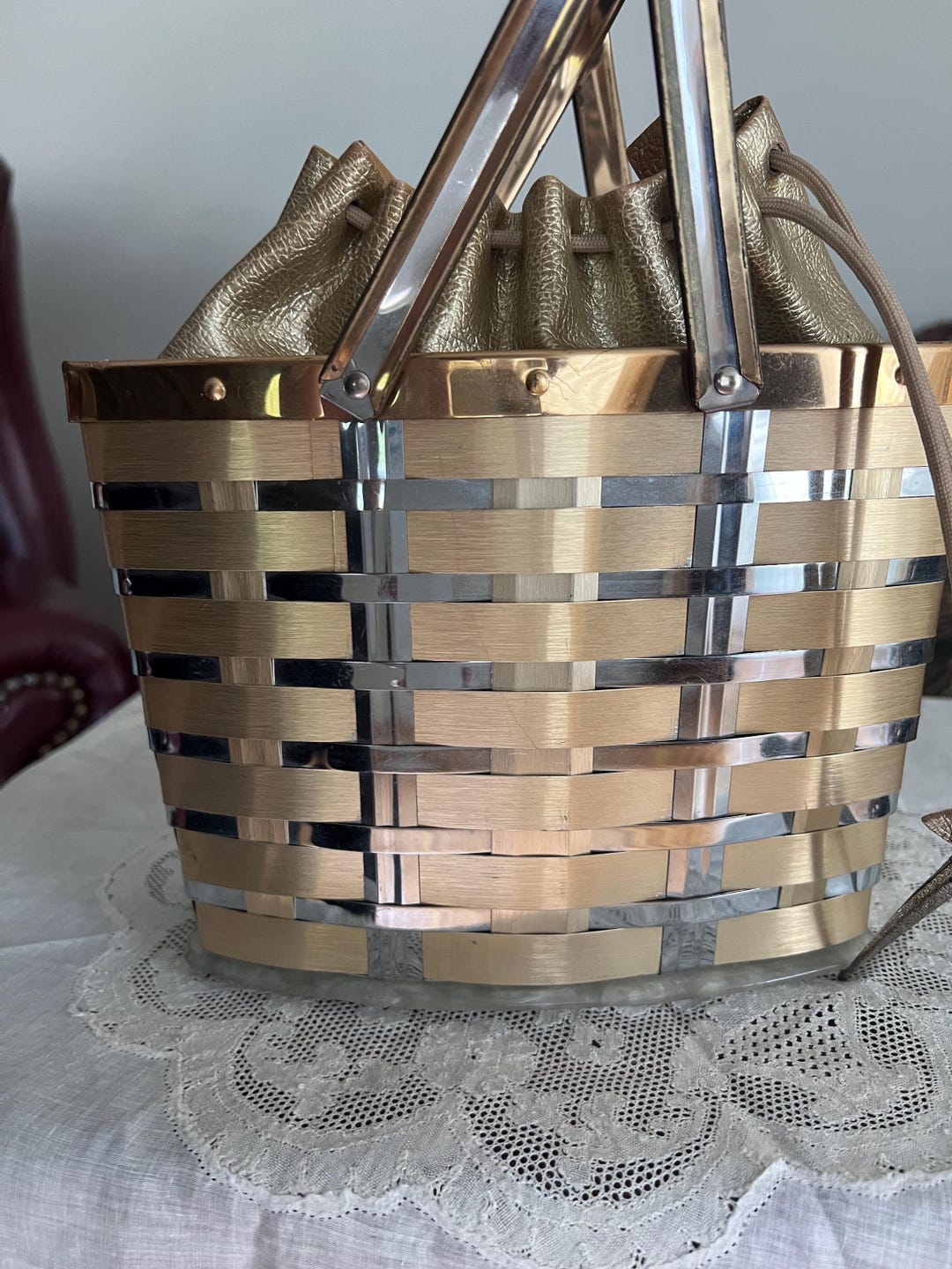 1950’s Goldstrom Woven Gold and Silver Metal Box Purse - Etsy