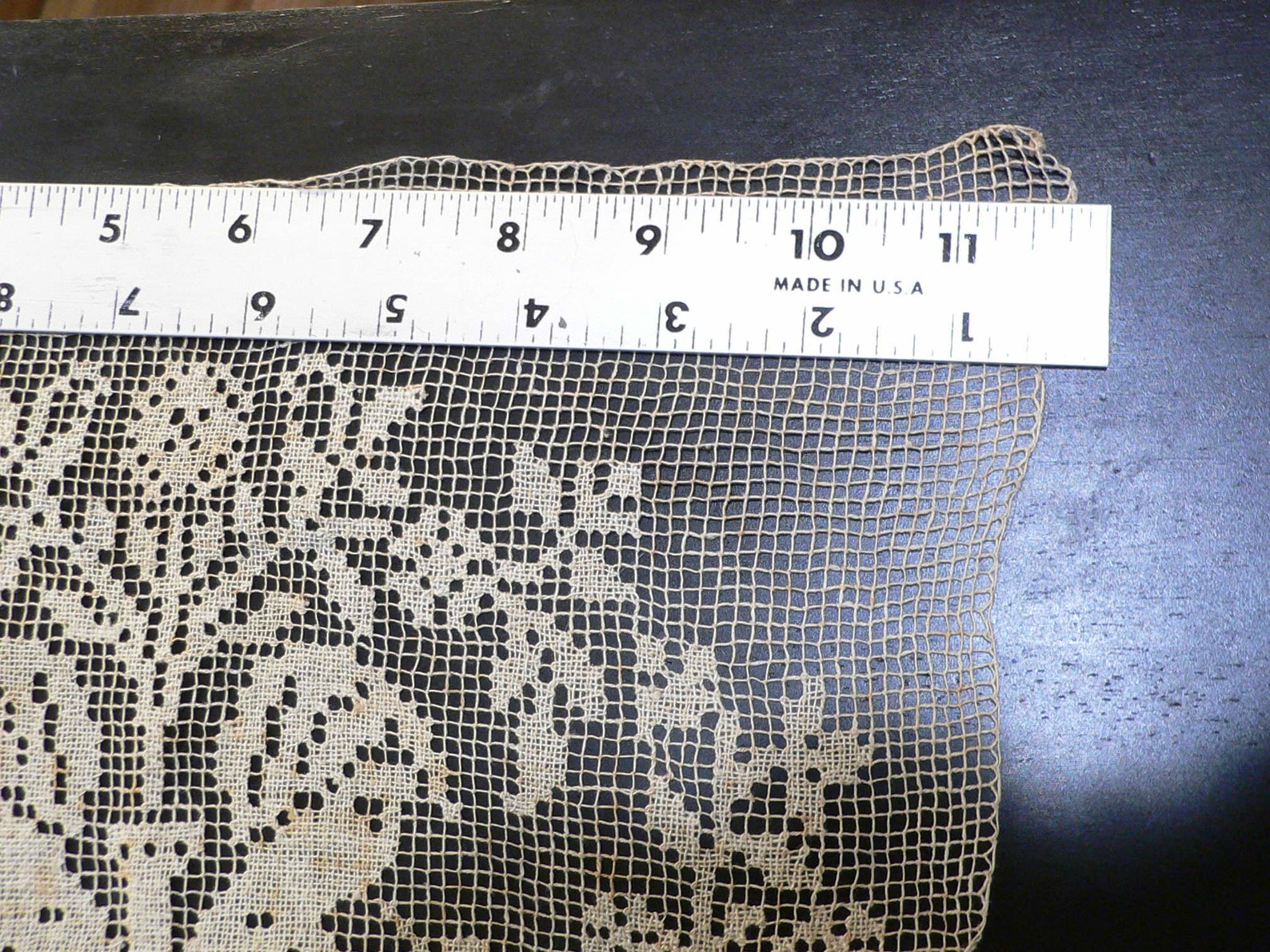 Antique Filet Lace Insert Large Filet Lace Applique Antique | Etsy