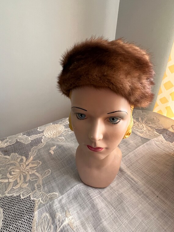 1960s Mink and Satin With Copper Beading - Gem