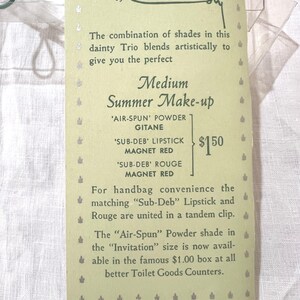 Vintage 1940’s - 1950's Coty Sample Rouge, Lipstick and Powder, New Old ...