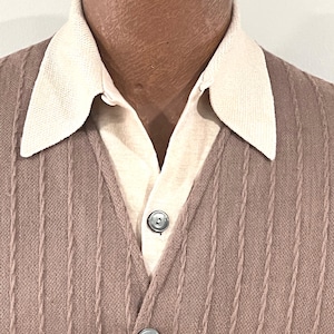 1960's Men's Italian Stlye Knit Shirt by Di Firenze by Campus, Size M ...