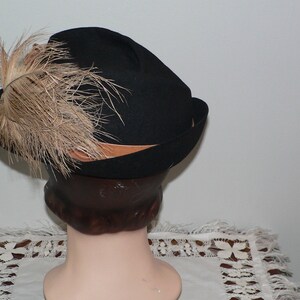 1930s- 40s Slouch Fedora Hat Brown Felt With Tan Velvet and Feathers - Etsy