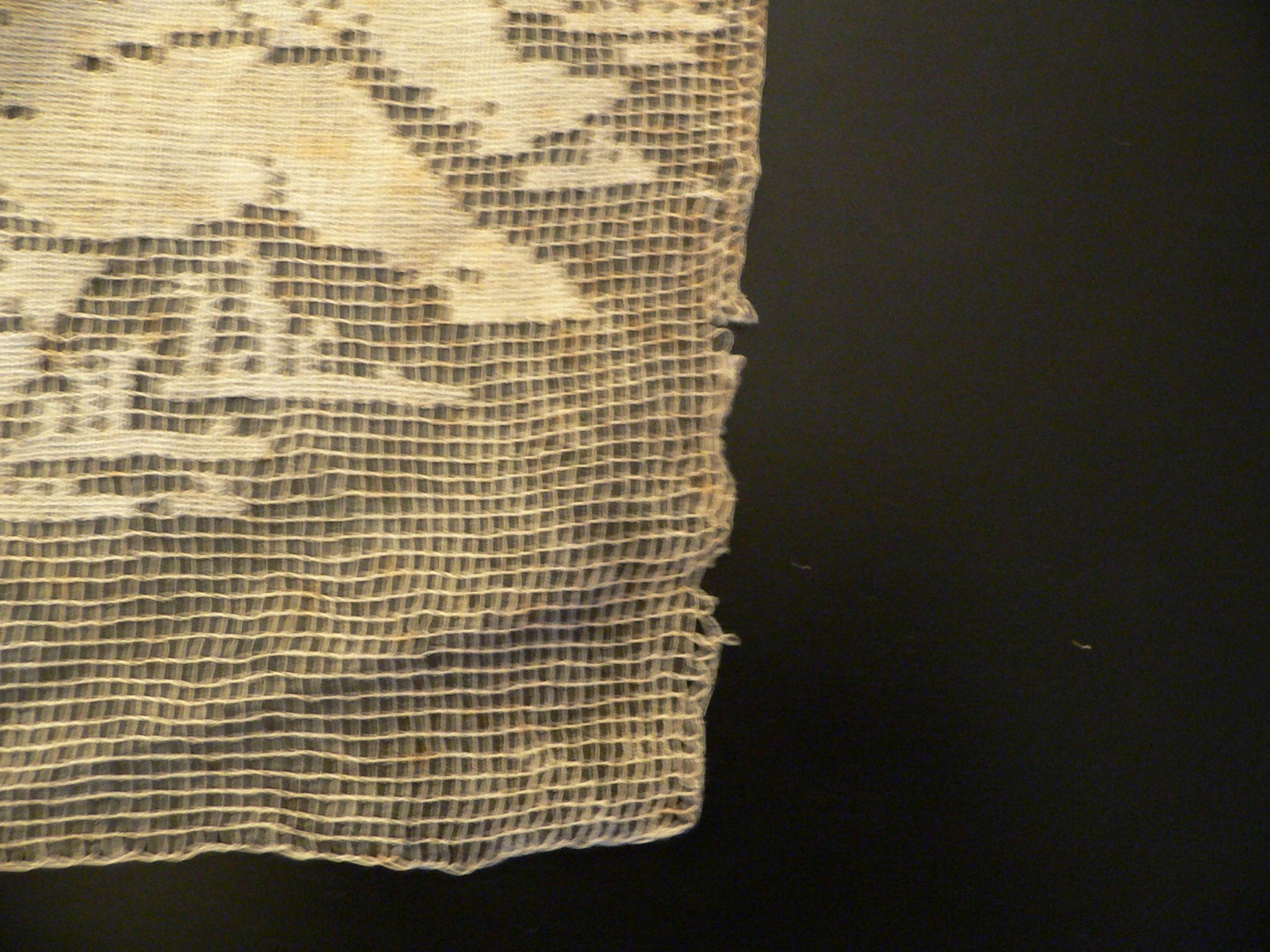 Antique Filet Lace Insert Large Filet Lace Applique Antique | Etsy