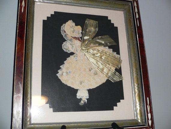 1920's Ribbon Lady Picture With Antique Frame | Etsy