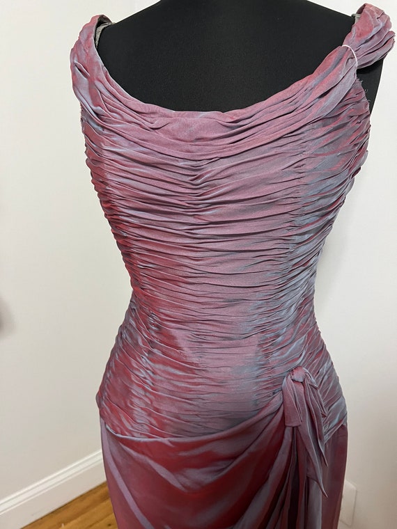Vintage Gorgeous Y2K Silk Ruched Cocktail Dress - Gem