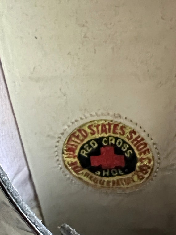 1930's - 40s Red Cross Black Shoes, Vintage Oxford T… - Gem