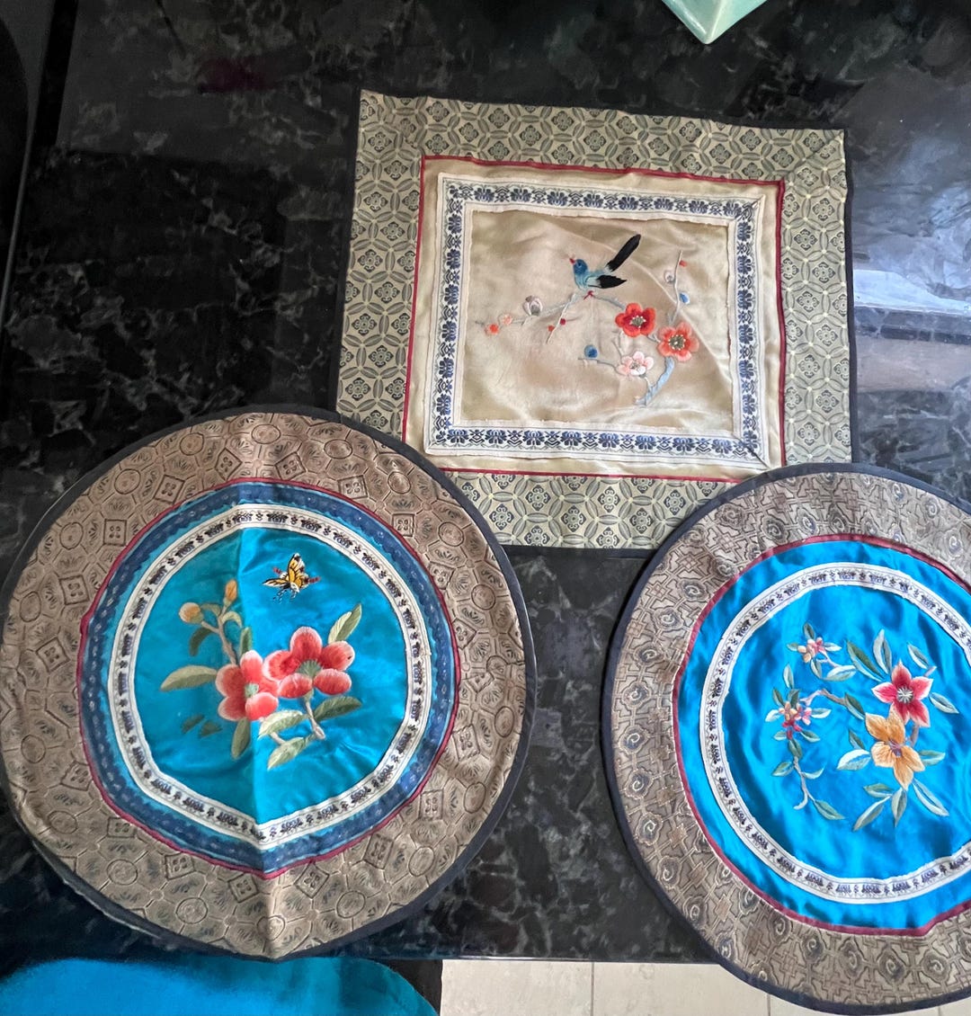 3 Vintage Chinese Embroidered Doilies - Price is for All 3 - Etsy